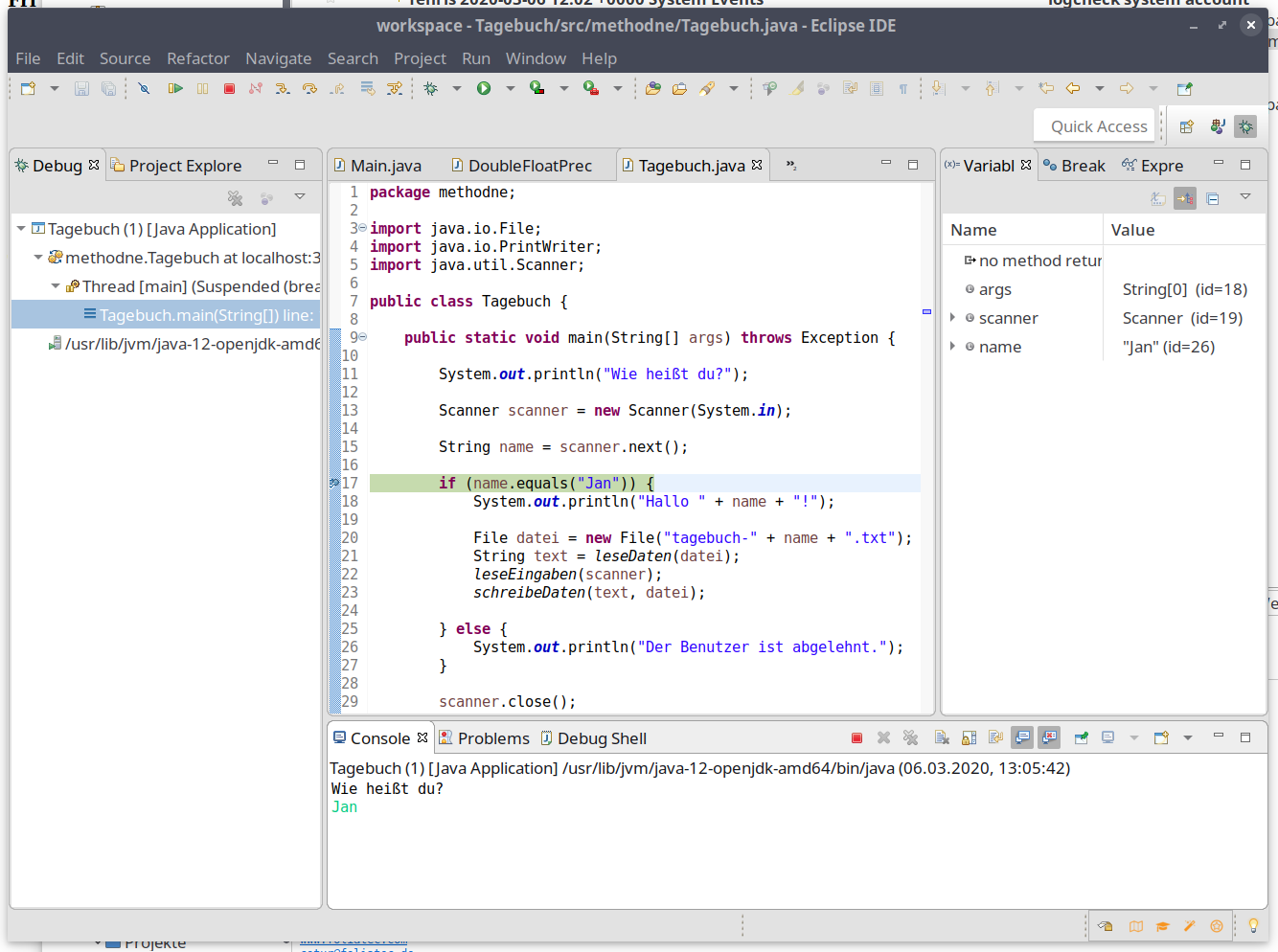 programmieren-mit-java: Debbuging